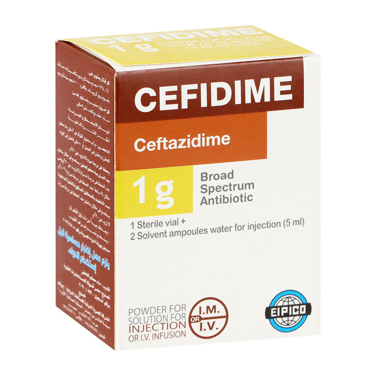 Cefidime 1gm Ceftazidime Sterile Vial with Solvent Ampoule for Intramu ...