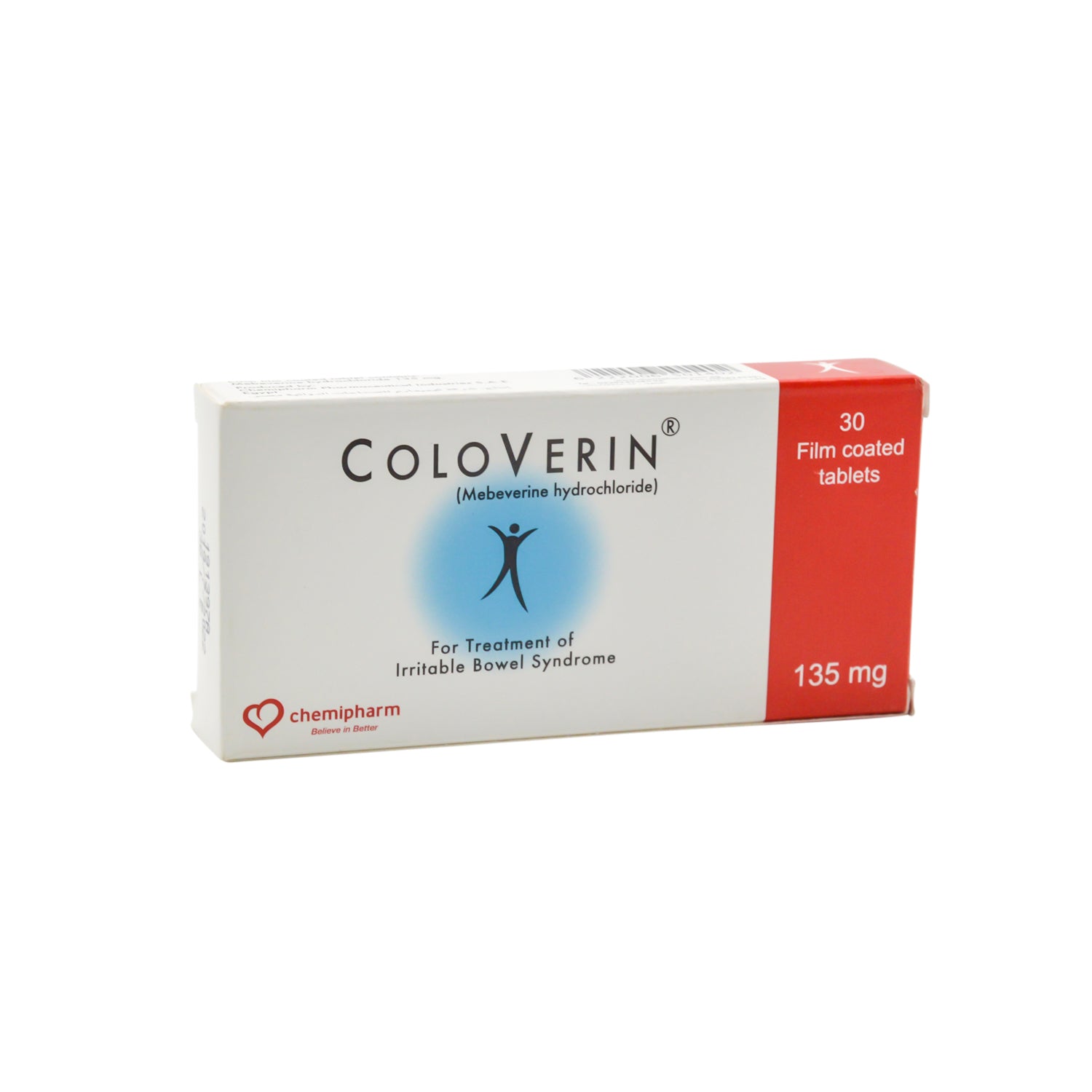 Coloverin 135mg Mebeverine Hydrochloride for Treating Irritable Bowel ...